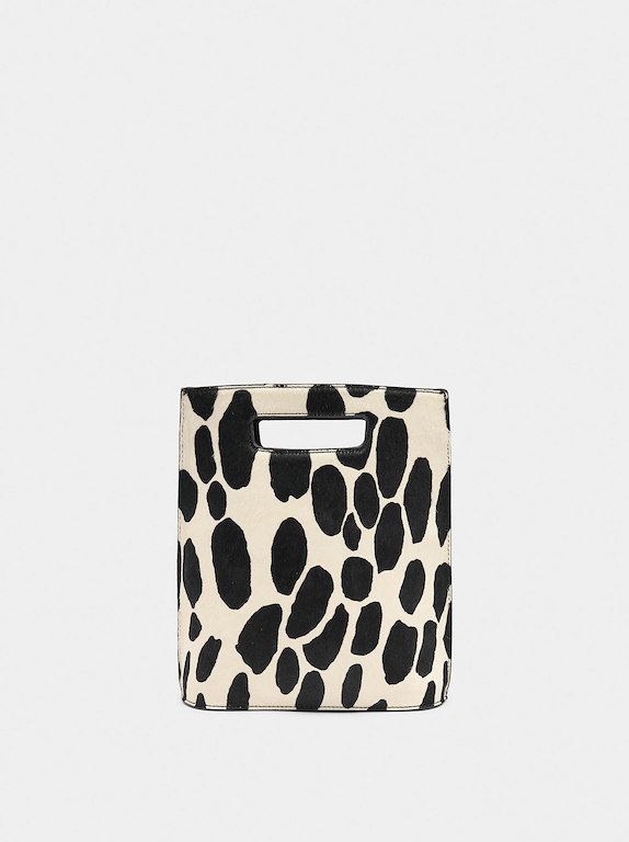 TOTE BAG WITH LEATHER DETAILS
