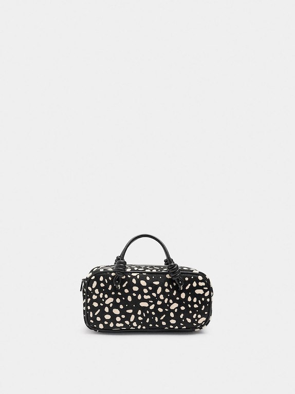 TOTE BAG IN ANIMAL PRINTED LEATHER