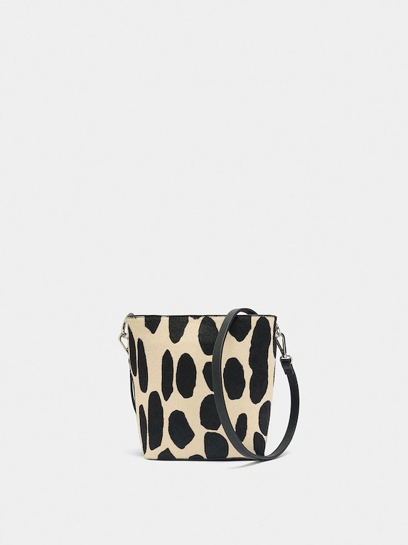 ANIMAL PRINT LEATHER CROSSBODY BAG