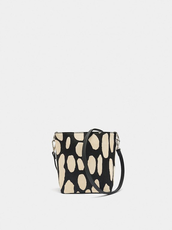 ANIMAL PRINT LEATHER CROSSBODY BAG