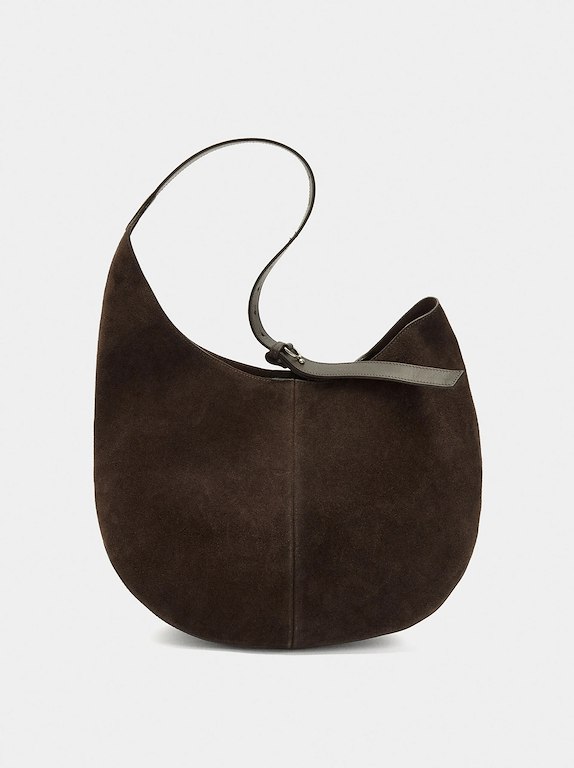 LEATHER SHOULDER BAG WITH REMOVABLE POUCH
