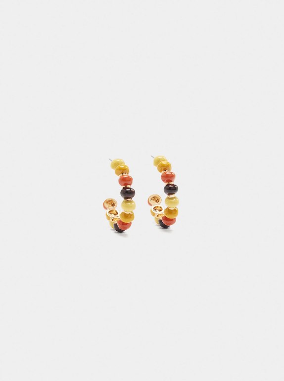 OPEN HOOP EARRINGS WITH ENAMEL
