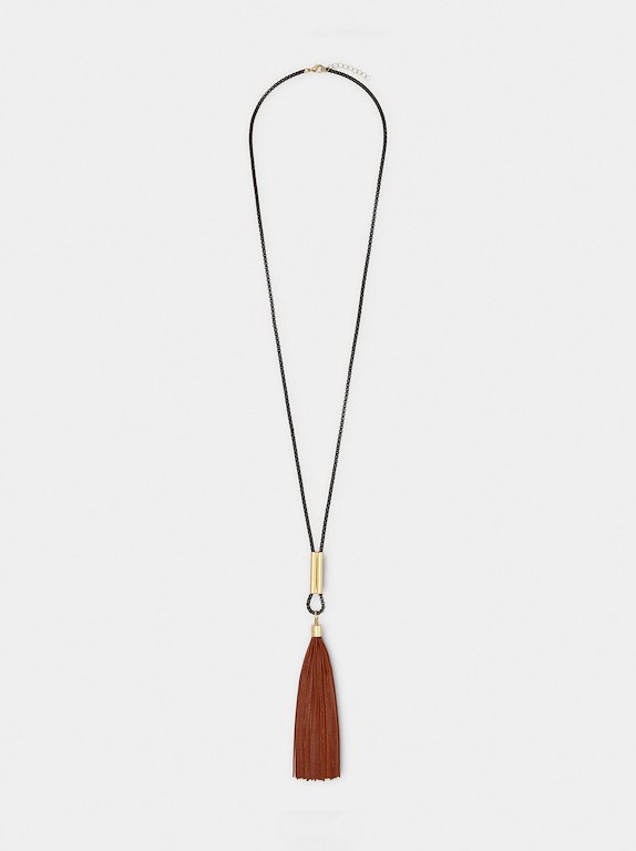 LONG PENDANT NECKLACE WITH FRINGES
