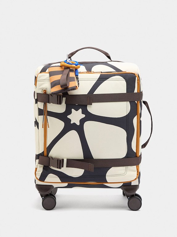 TRAVEL SUITCASE WITH PRINTED NYLON