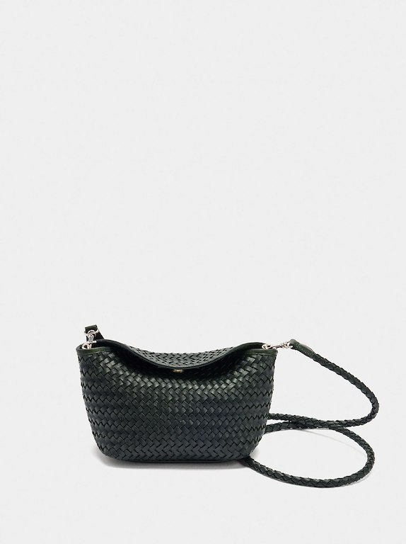 BRAIDED LEATHER CROSSBODY BAG