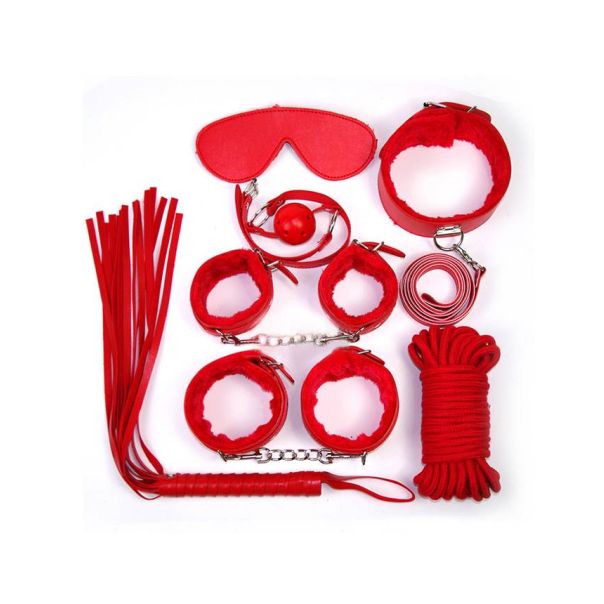 Set crvenih kožnih BDSM igračaka C80689-2