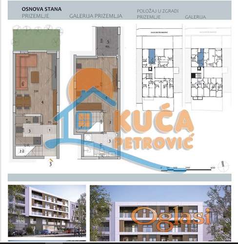 Eksluzivna novogradnja u Čairu, duplex (prizemlje i galerija) dvosoban, 53 m2