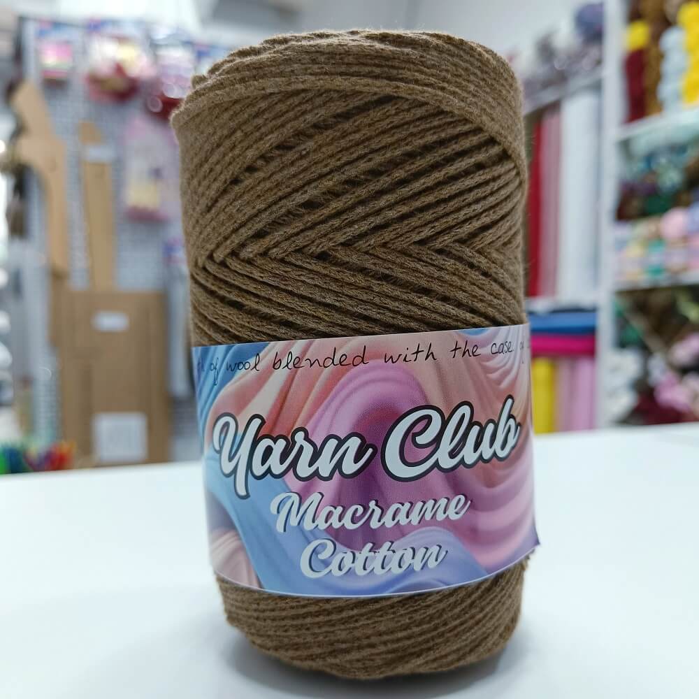 MAKRAME konac Yarn club svetlo braon