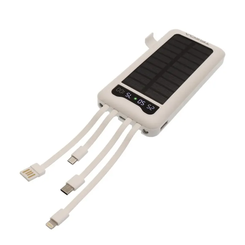 Solarni powerbank 10000mAh sa USB Type‑C i Lightning portovima