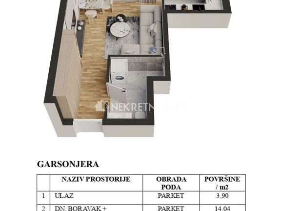 Prodaje se garsonjera na odličnoj lokaciji u Novom Sadu