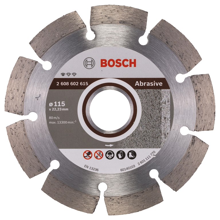 Bosch Dijamantska rezna ploča Standard for Abrasive 2608602615, 115 x 22,23 x 6 x 7 mm