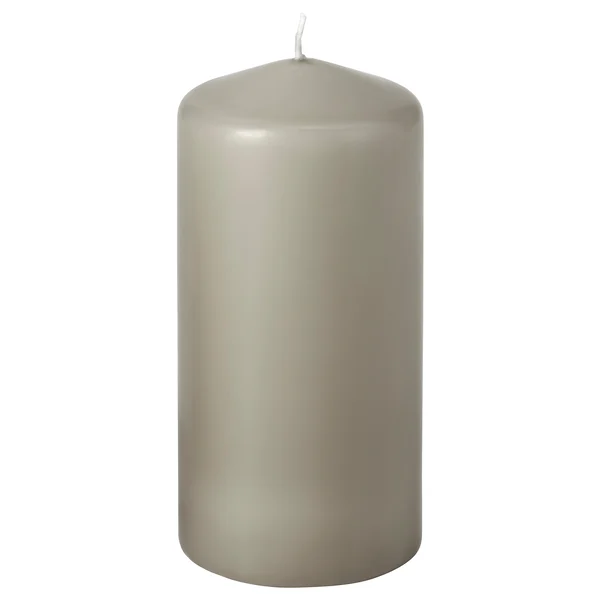 Top sveća bez mirisa, sivo-bež, 14 cm 40 h
