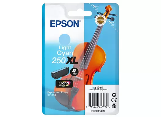 Singlepack Light Cyan 250XL Violin Claria Photo HD Ink