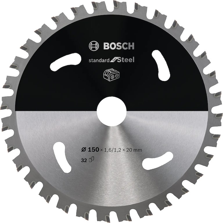 Bosch Standard for Steel list kružne testere za akumulatorske testere 150x1.6/1.2x20 T32 2608837748, 150x1.6/1.2x20 T32