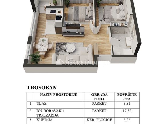 Prodaje se trosoban stan na odličnoj lokaciji u Novom Sadu