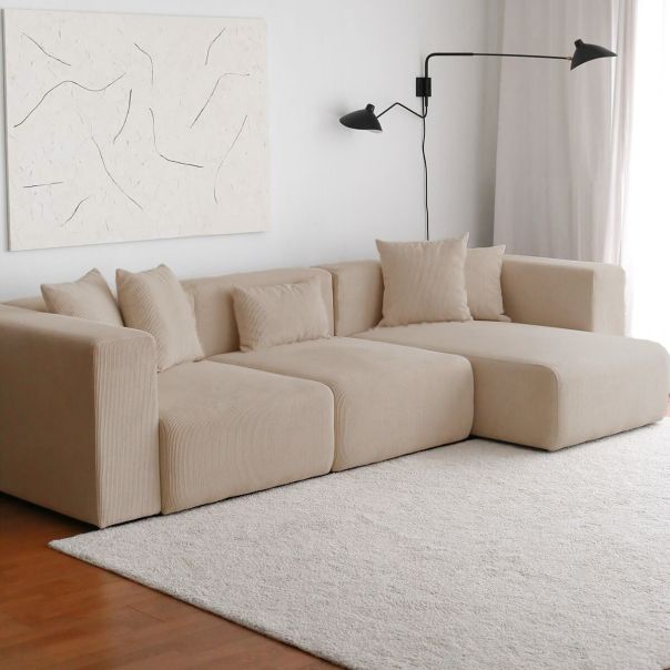 ATELIER DEL SOFA Ugaona garnitura Yolo, bež