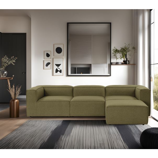 ATELIER DEL SOFA Ugaona garnitura Fora, zelena