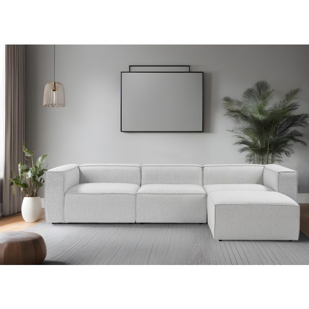 ATELIER DEL SOFA Ugaona garnitura Fora, siva