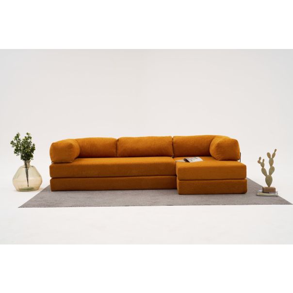 ATELIER DEL SOFA Ugaona garnitura Comfort, narandžasta