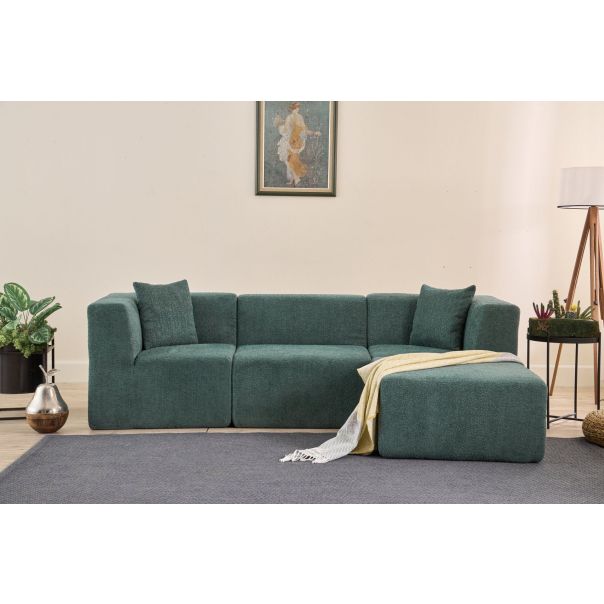 ATELIER DEL SOFA Ugaona garnitura Raks, zelena