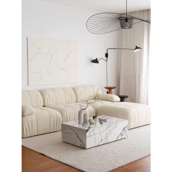ATELIER DEL SOFA Ugaona garnitura Soli, bela