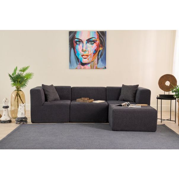 ATELIER DEL SOFA Ugaona garnitura Raks, antracit