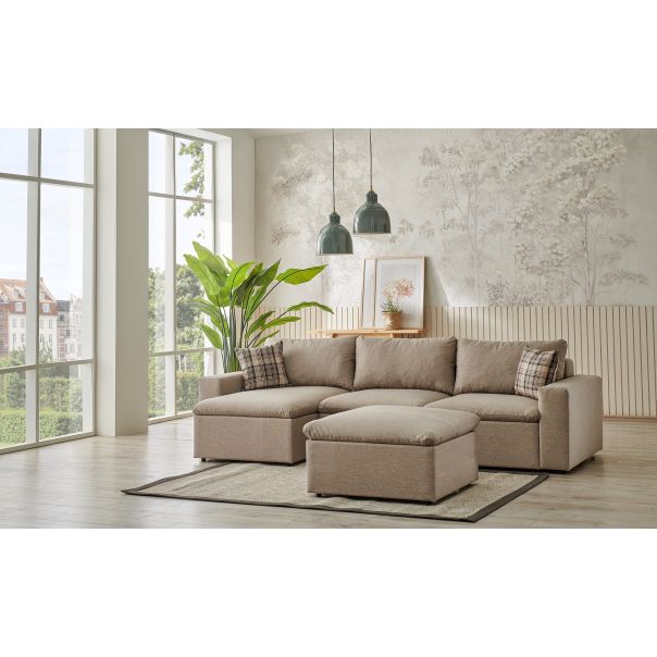 ATELIER DEL SOFA Ugaona garnitura Flov, krem