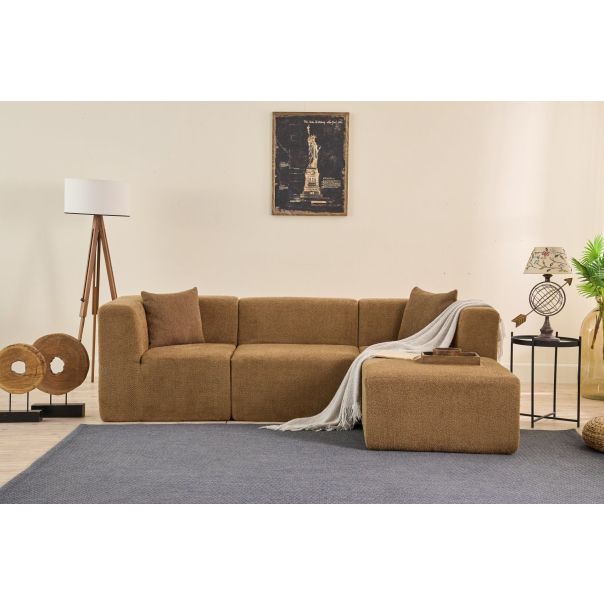 ATELIER DEL SOFA Ugaona garnitura Raks, braon