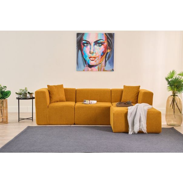 ATELIER DEL SOFA Ugaona garnitura Raks, narandžasta