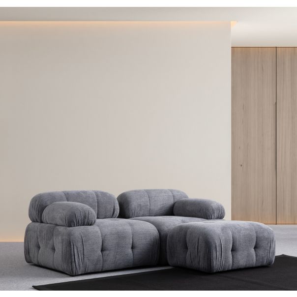 ATELIER DEL SOFA Modularna ugaona garnitura Petite 2, siva