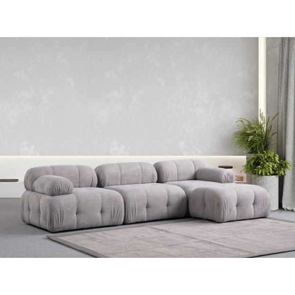 ATELIER DEL SOFA Modularna ugaona garnitura Petite 3, svetlosiva