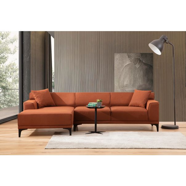 ATELIER DEL SOFA Ugaona garnitura Petra, leva, narandžasta