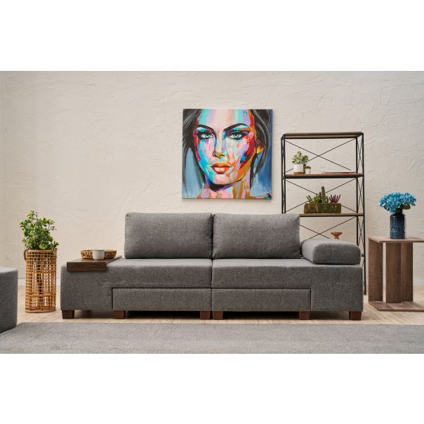 ATELIER DEL SOFA Trosed Perenna Linen, siva