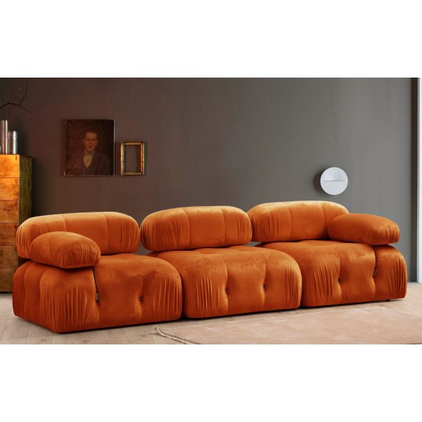 ATELIER DEL SOFA Modularni trosed Bubble L1-O1-1R, narandžasta