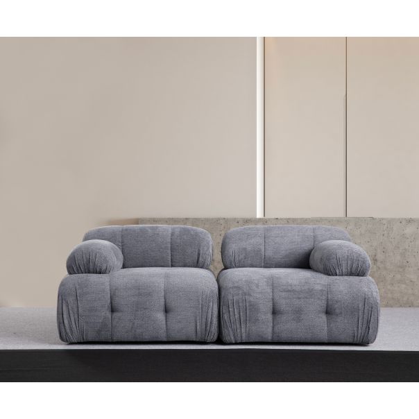 ATELIER DEL SOFA Dvosed Petite 2, siva