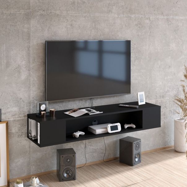 HANAH HOME TV polica Peti, crna