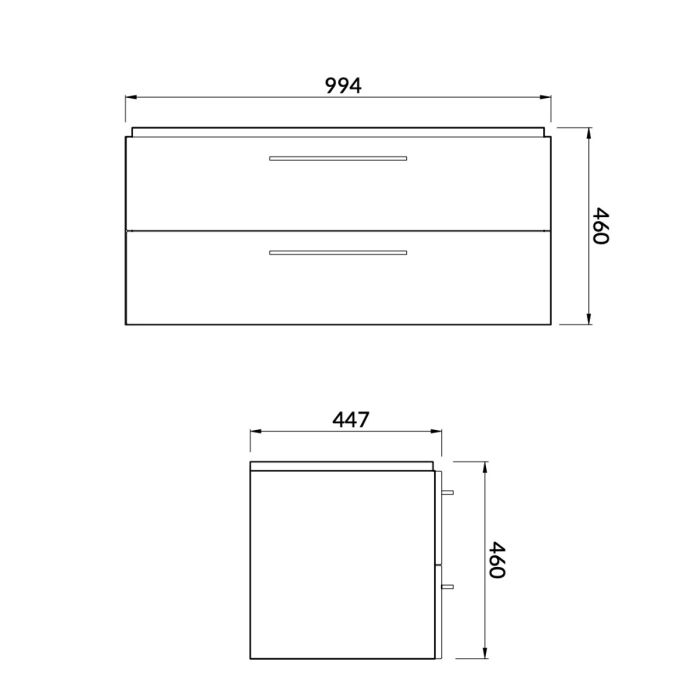 Ormarić CERSANIT Lara Mille 100cm BELI sa lavaboom K