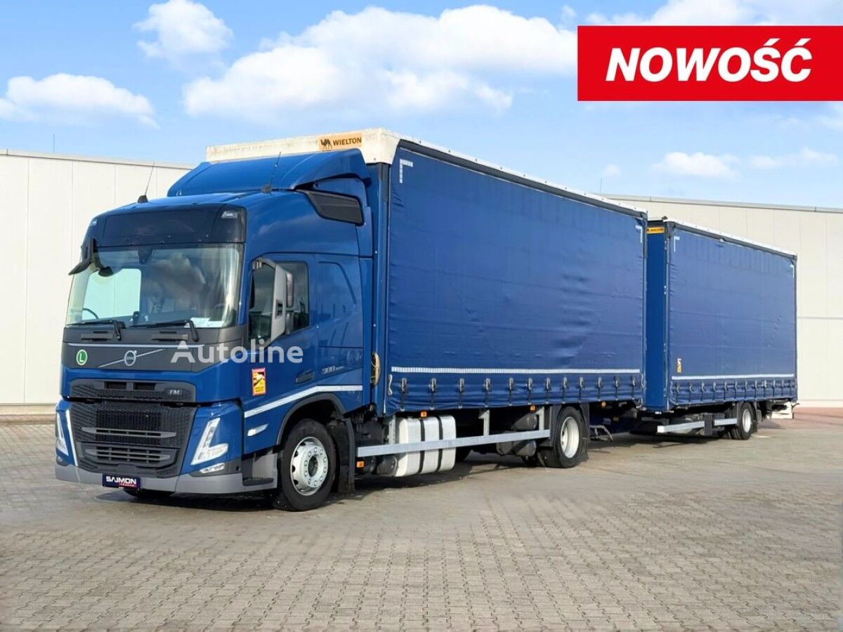 Volvo FM 380 / PRZEJAZDOWY / ZESTAW TANDEM 120 M3 / 7,75 M + 7,75 M / kamion sa klizna zavesa cerada + prikolica sa kliznom ceradom