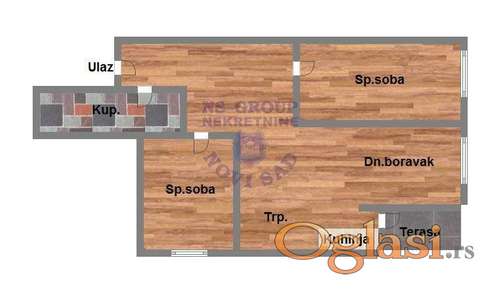 Trosoban 61m2 Bulevar Evrope