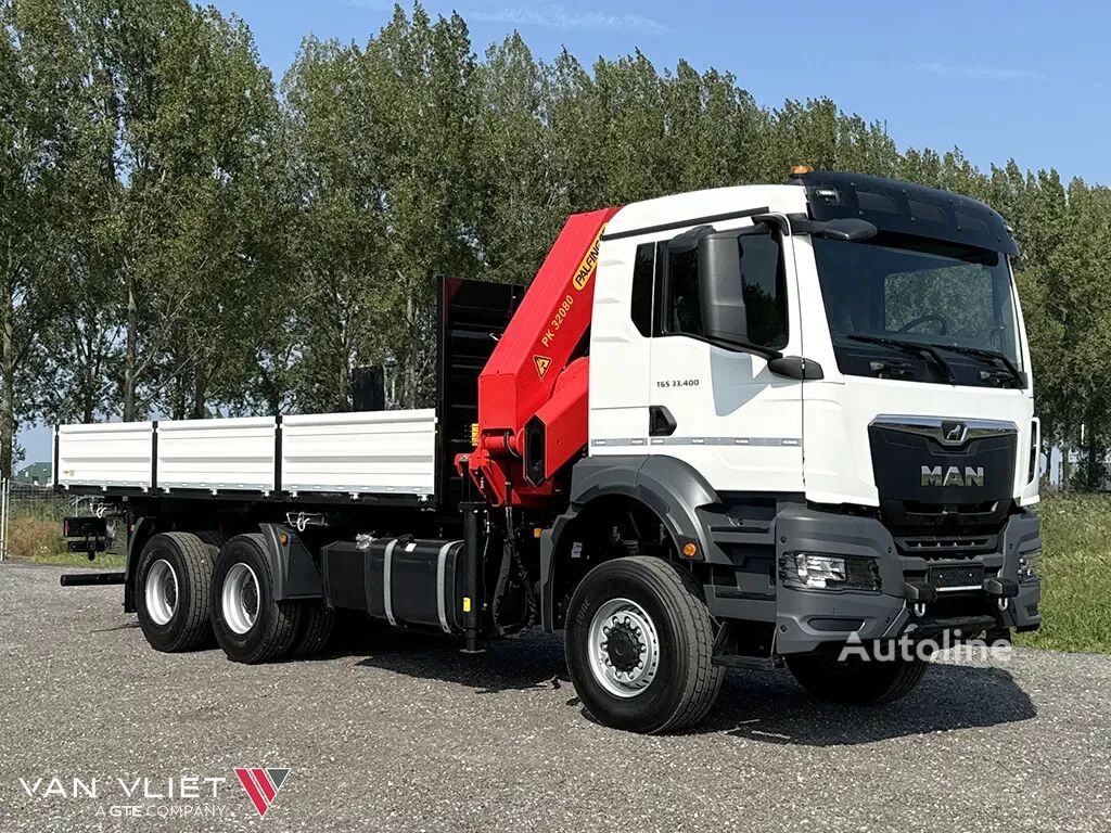 Novi MAN TGS 33.400 BB CH Crane Truck kamion s ravnom platformom