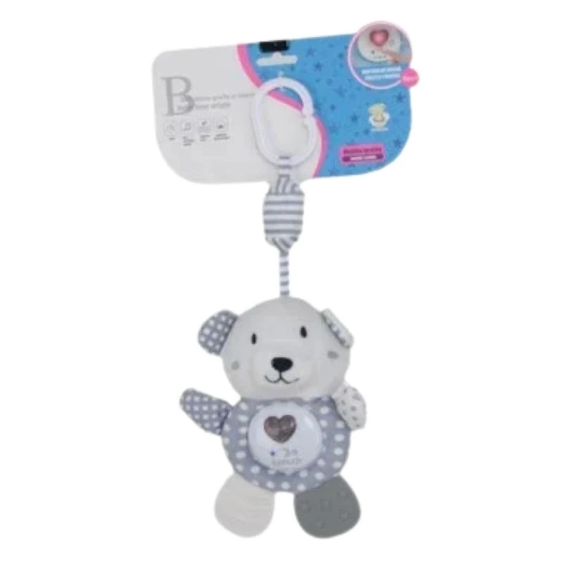 BBO Toys muzička plišana igračka za bebe Meda, Grey