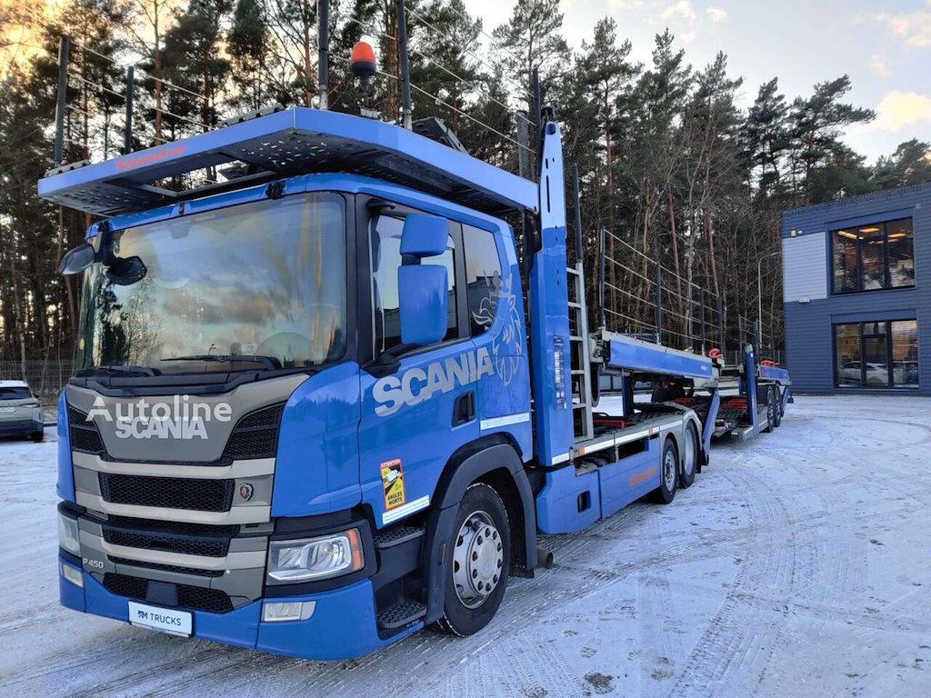 Scania P450 autotransporter + prikolica autotransportera