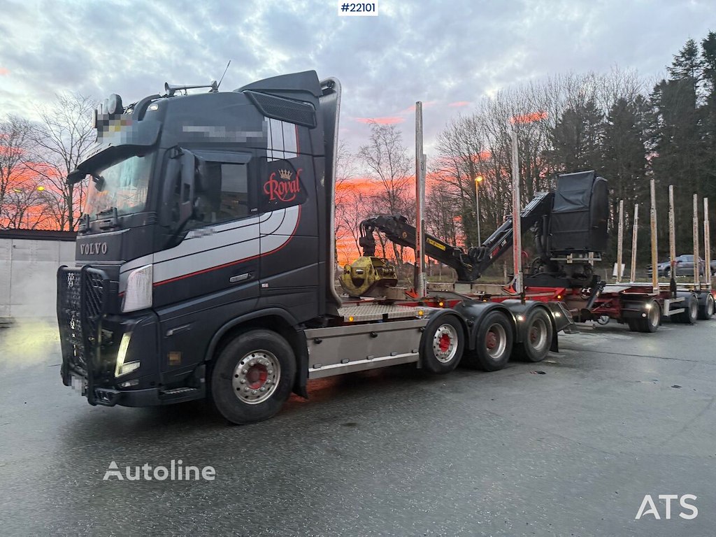 Volvo FH16 8x4 Globetrotter Royal tømmerbil m/2023 Loglift tømmerkran kamion za prevoz drva