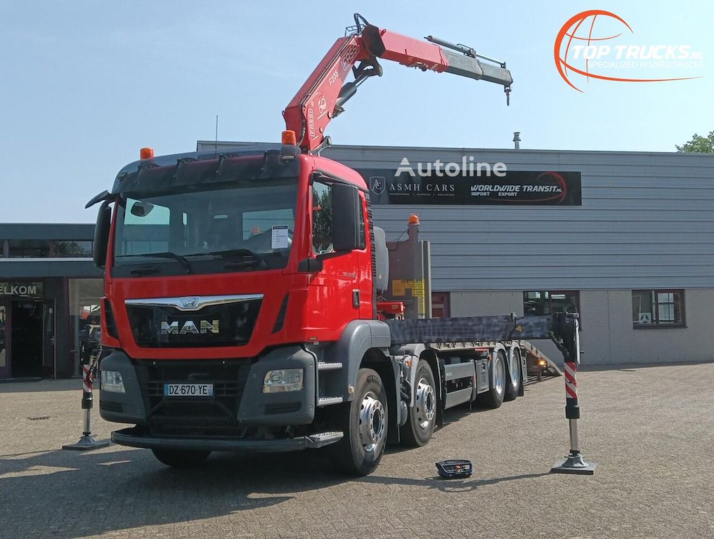 MAN TGS 35.360 8x2 - Fassi 23TM Crane, Machine transporter, Loading šlep auto