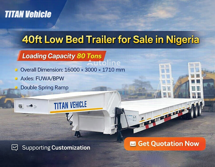 Nova Titan 40ft Low Bed Trailer for Sale in Nigeria poluprikolica sa niskom platformom