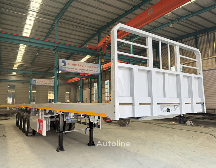 Nova Titan 80 Tons 4 Axle Flatbed Semi Trailer Manufacturer poluprikolica platforma