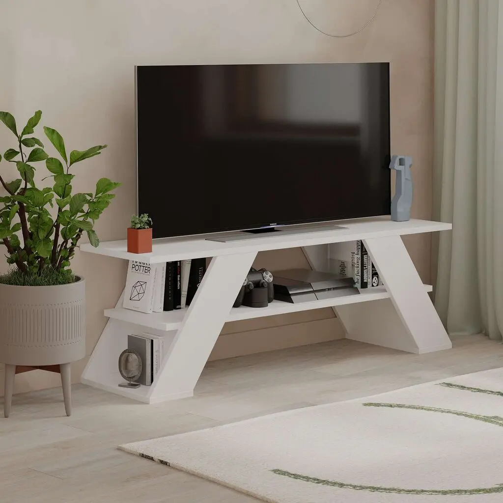 Hanah Home TV Komoda Farfalla, 120x40x33.5cm, Bela