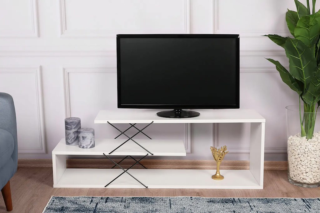 Hanah home TV Komoda Zigzag Bela