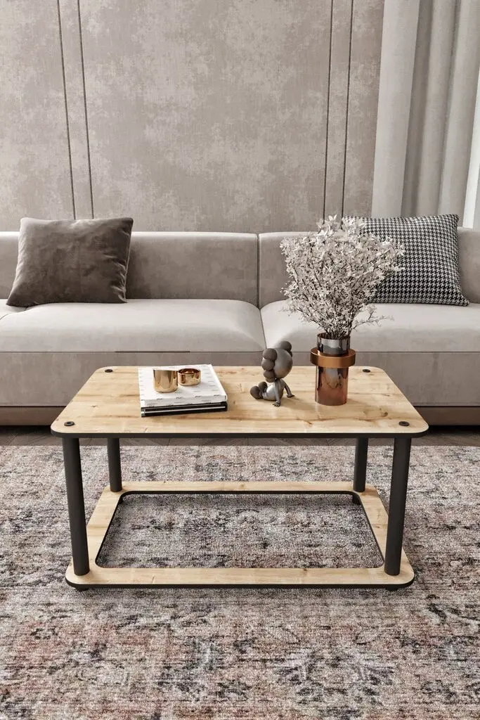 Hanah Home Klub sto Hole Rect, 70x38x42 cm, Krem
