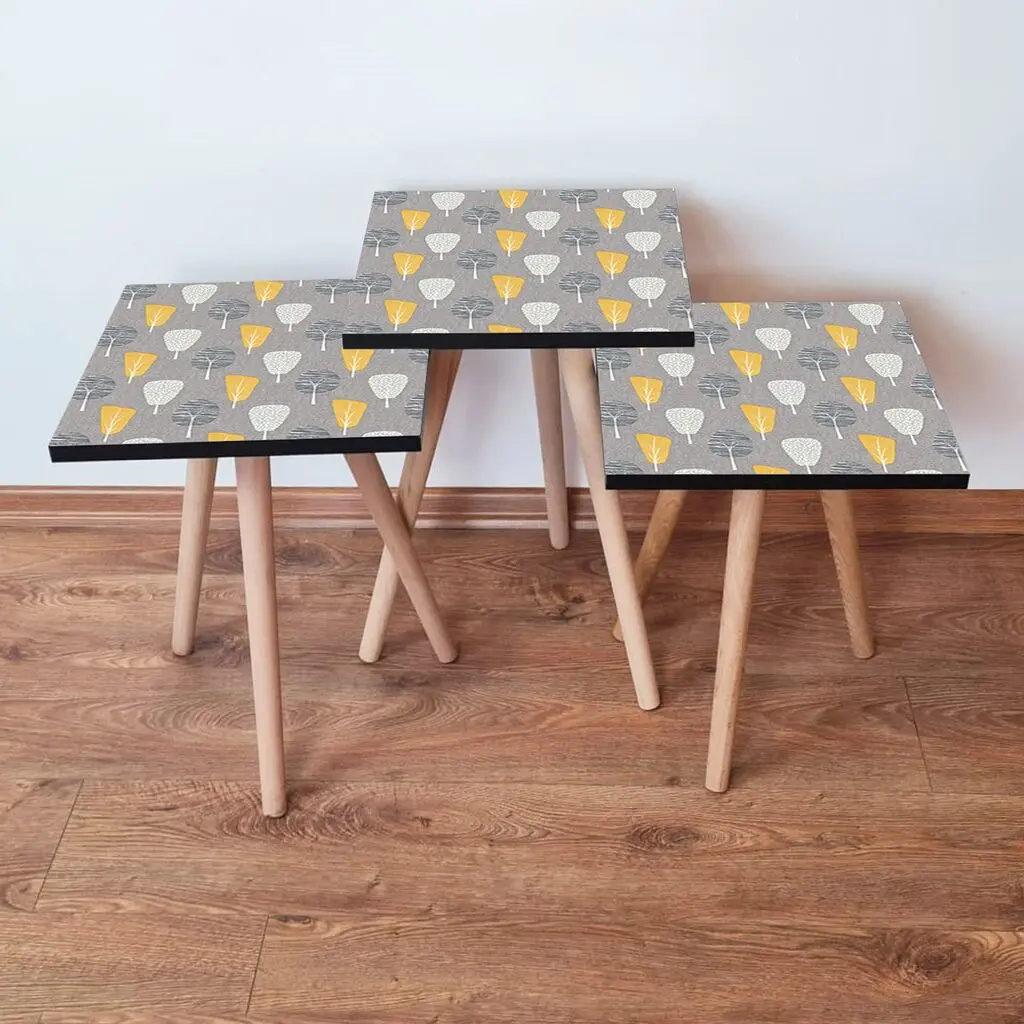 Hanah Home Set klub stočića 3Shp186, 3 komada, Šareni